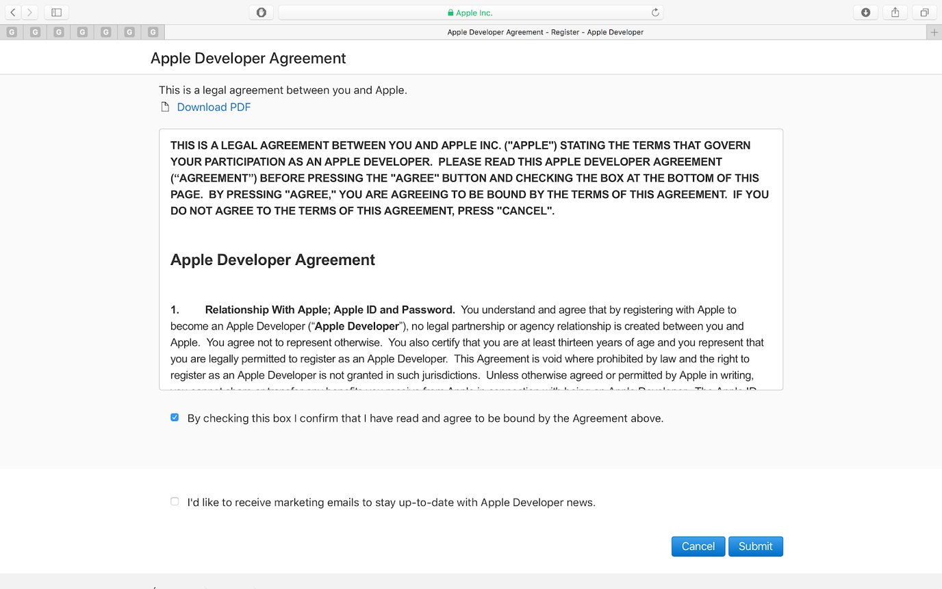 Setup your Apple Developer Account