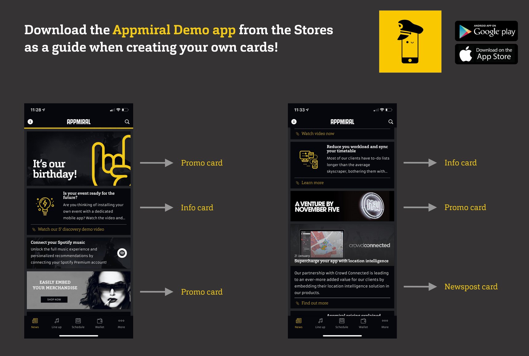 Create content cards