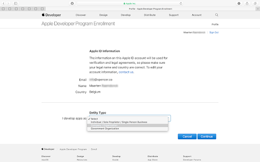 Setup your Apple Developer Account